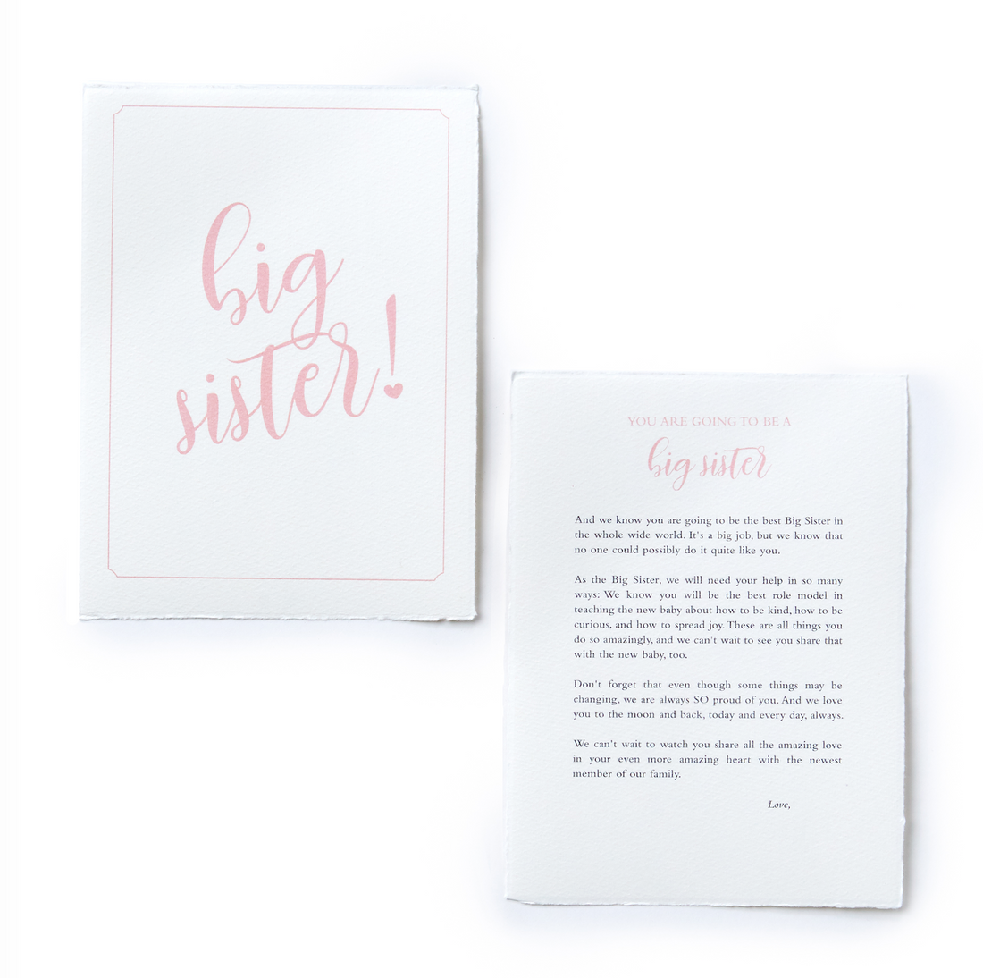 Big Sister Announcement & Letter – Baby Braithwaite