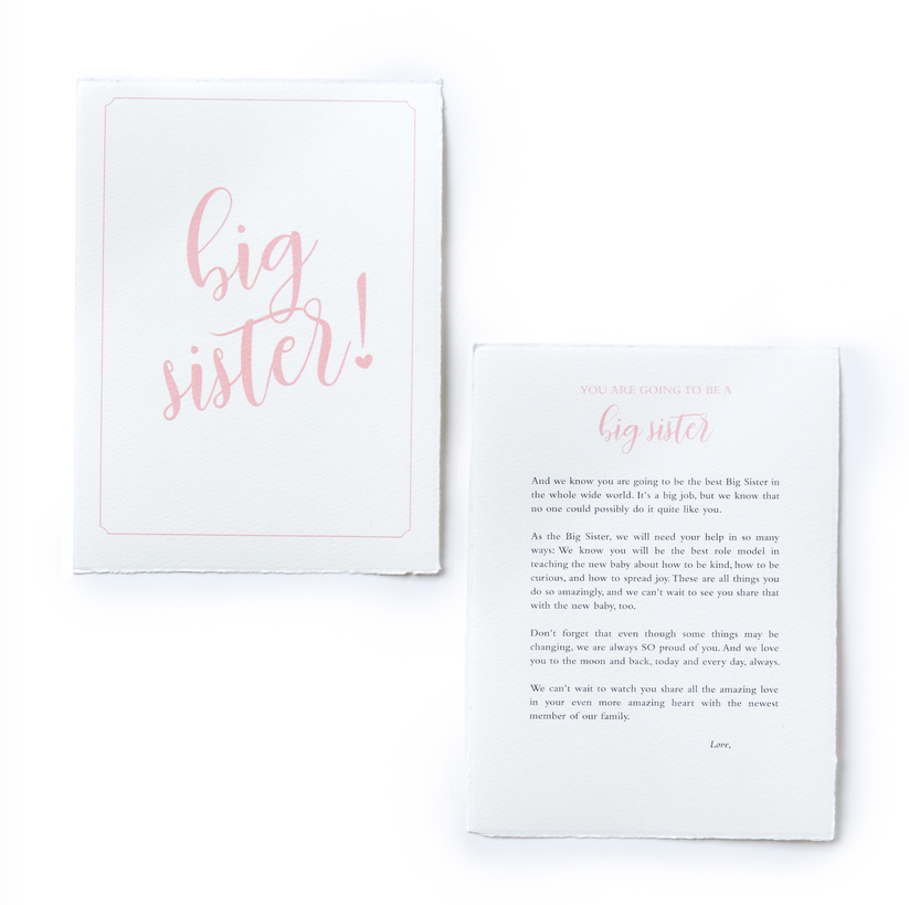 Big Sister Announcement & Letter – Baby Braithwaite